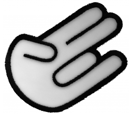 Iron On Shocker Hand Sign Iron On Patch | Embroidered Patches by Ivamis ...