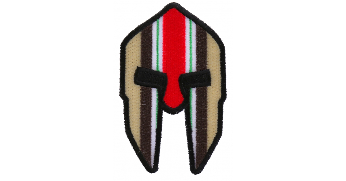 Spartan Helmet Iraq War Vet Ribbon Patch by Ivamis Patches