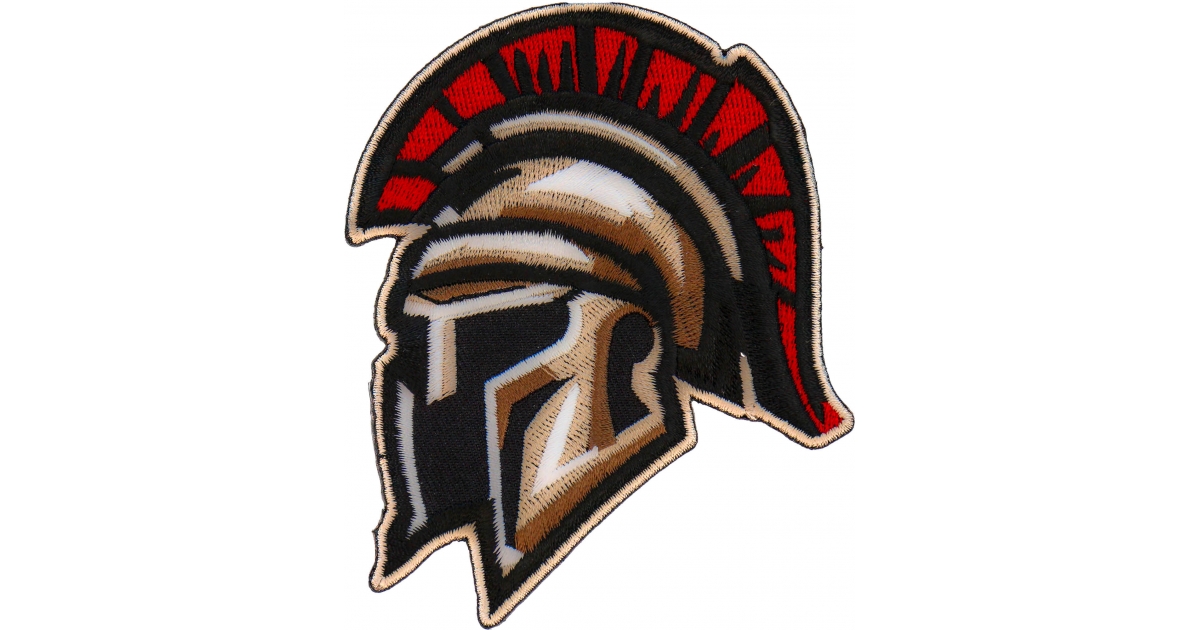 Spartan Helmet Patch - Iron on Novelty Patches by Ivamis Patches