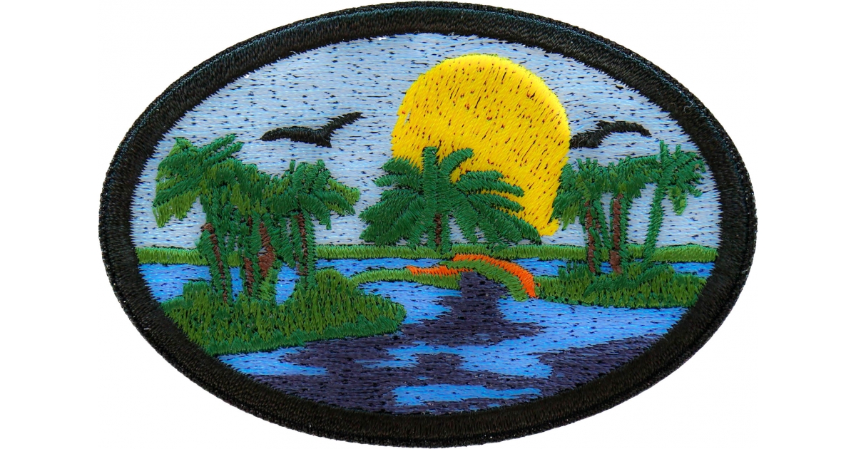Sunset Paradise Iron on Patch by Ivamis Patches