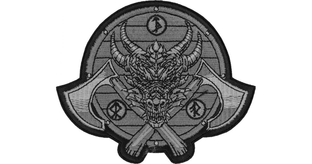 Viking Dragon and Axes Patch by Ivamis Patches