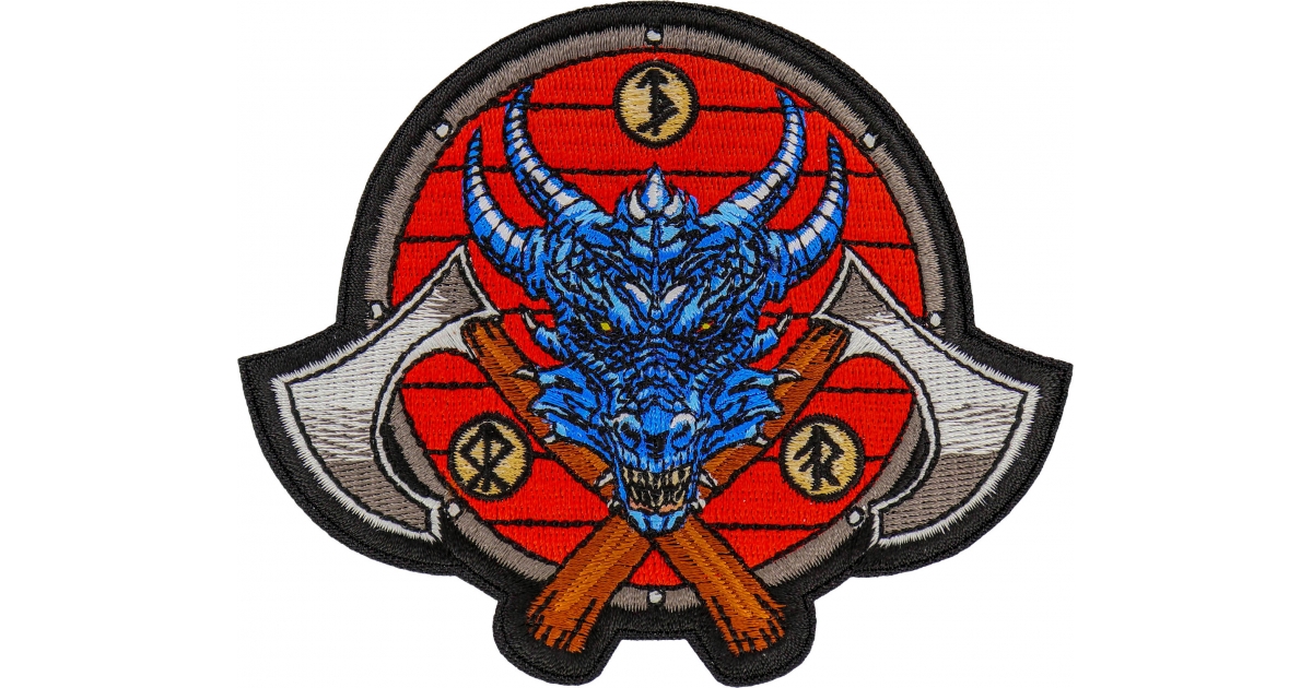 Viking Dragon and Axes Patch by Ivamis Patches