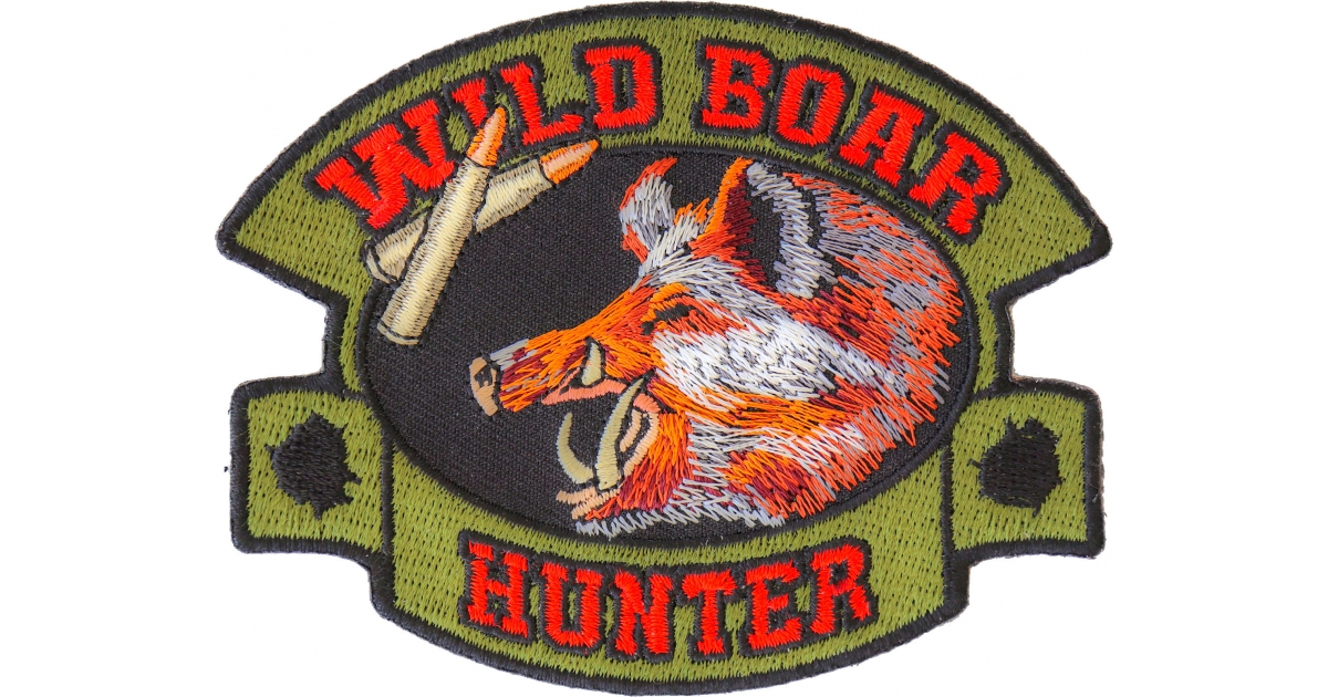 Wild Boar Hunter Patch | Embroidered Patches by Ivamis Patches