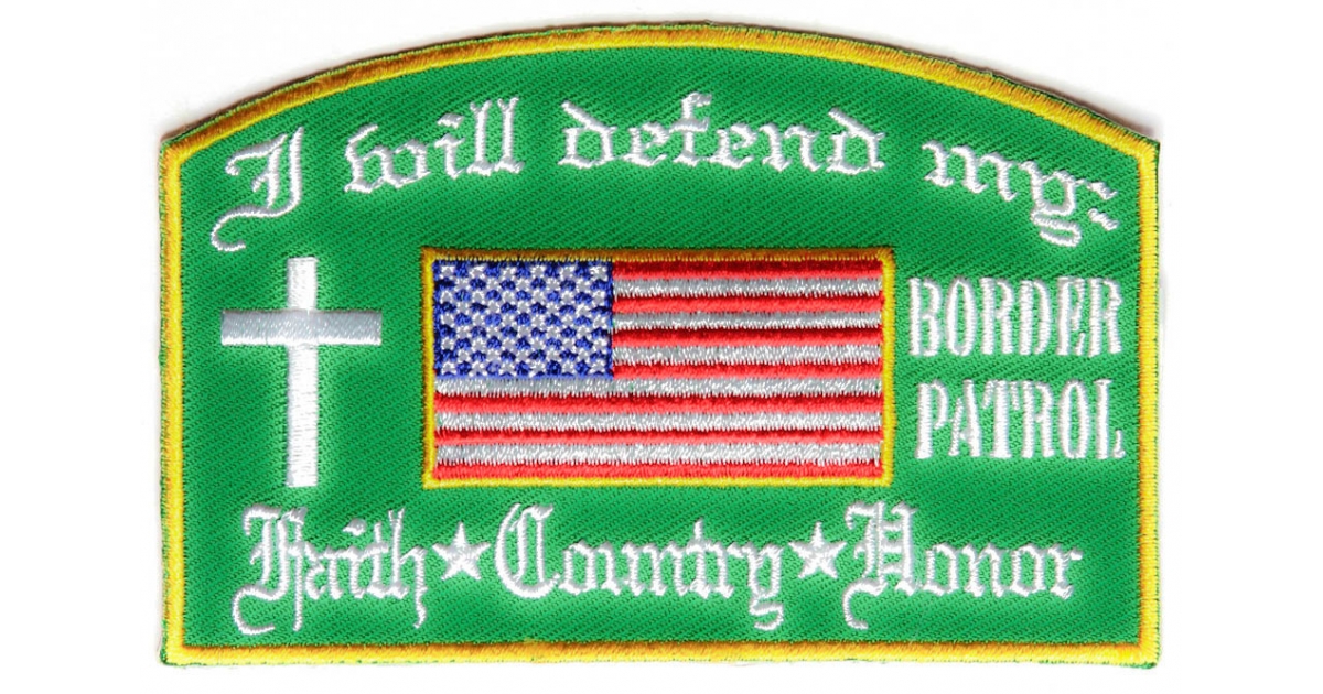 Will Defend Border Patrol Patch | Embroidered Patches by Ivamis Patches