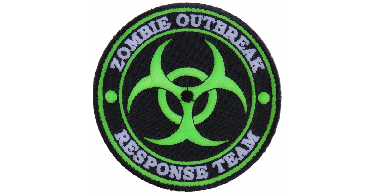 Zombie OutBreak Response Team Green Patch | Embroidered Patches by ...