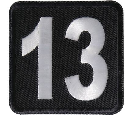 13 Patch, Iron on Patch, Embroidered by Ivamis Patches