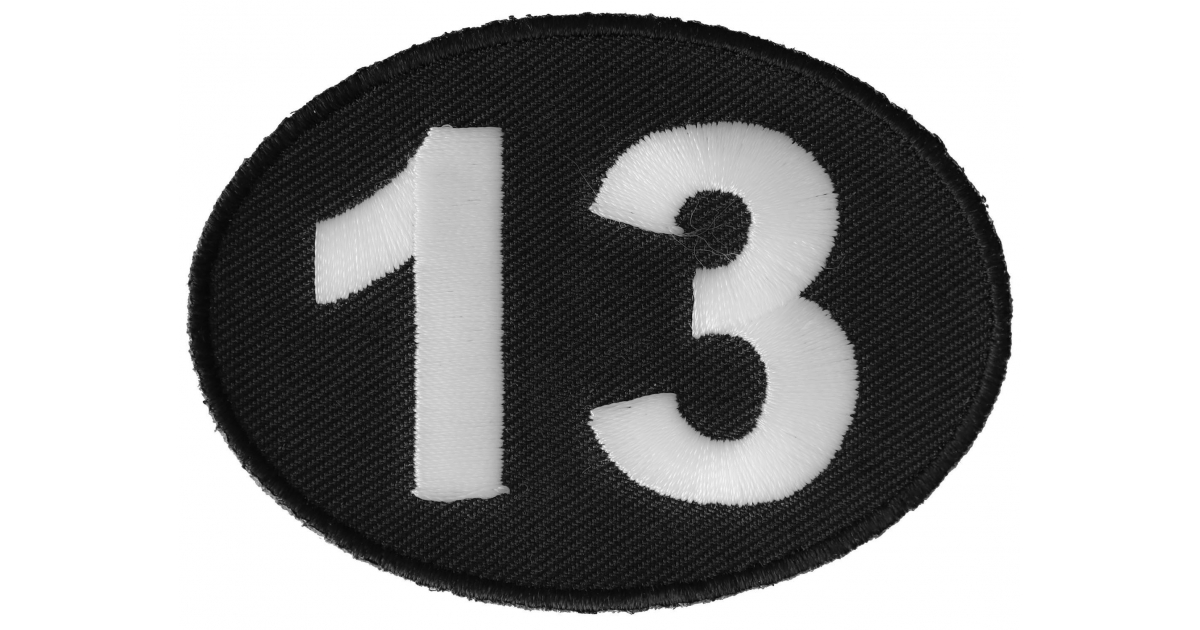 Lucky 13 Patch - Embroidered Iron On | Embroidered Patches by Ivamis ...