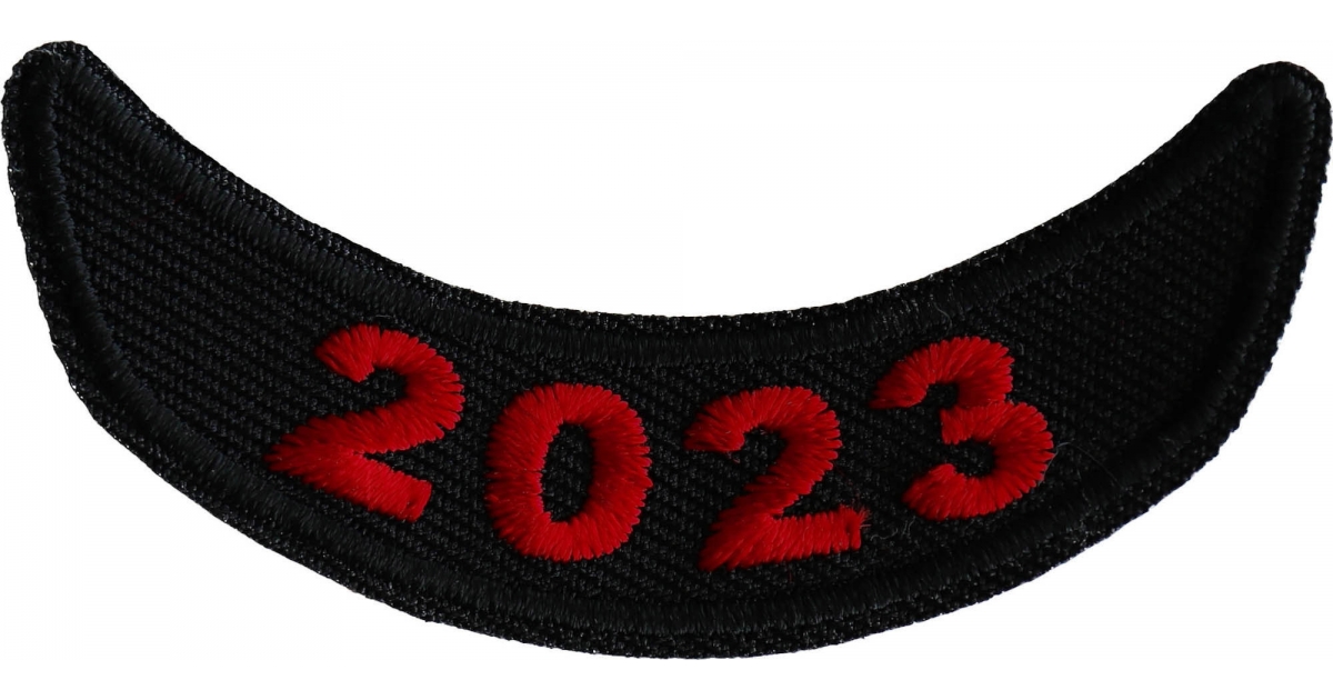 2023 Year Patch Lower Rocker Red by Ivamis Patches