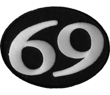 69 Patch, Iron on Patch, Embroidered by Ivamis Patches