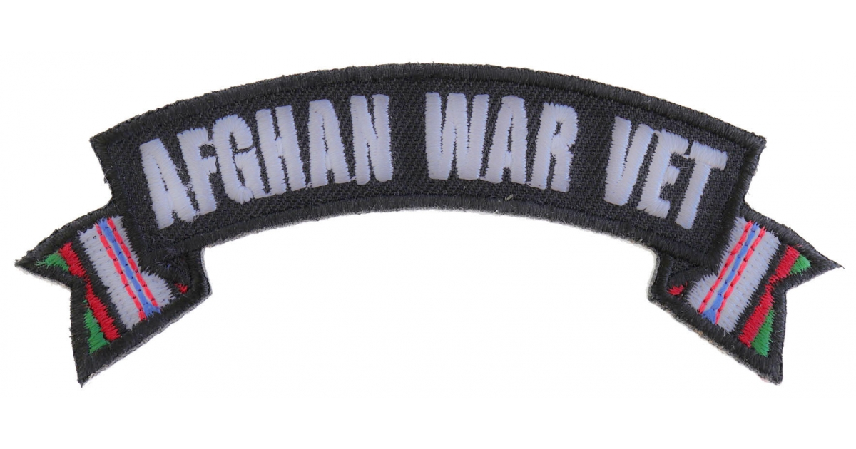 Afghan War Vet Small Ribbon Rocker | US Military Veteran Patches by ...