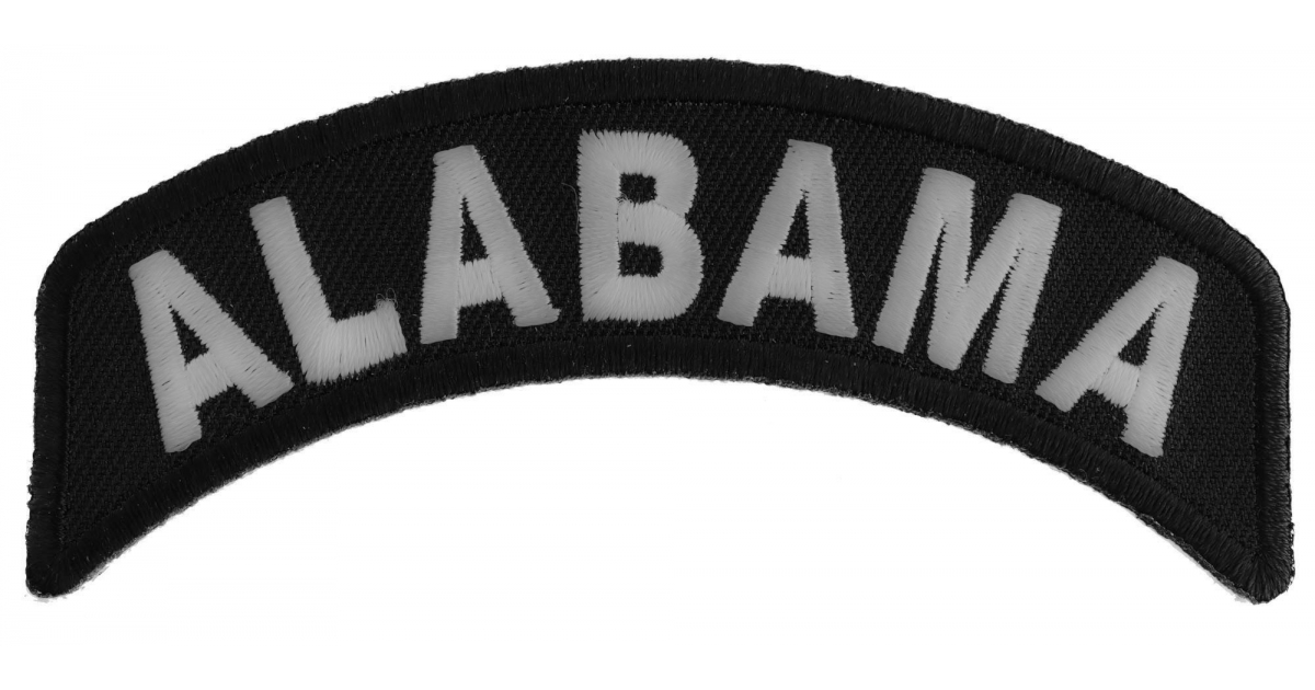 Alabama State Embroidered Small Iron On Rocker Patch by Ivamis Patches