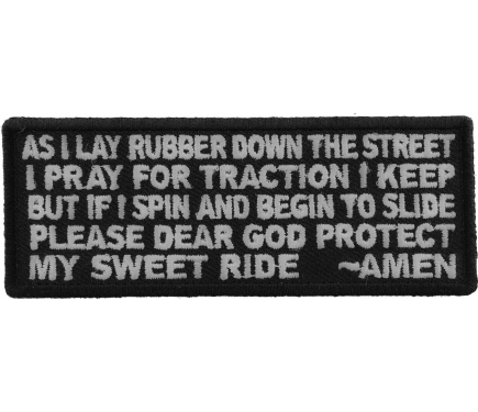 Biker Prayer Patch - Biker Saying Patches by Ivamis Patches