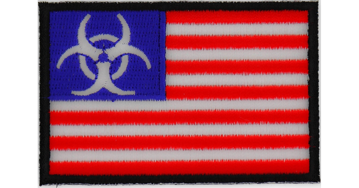 Biohazard US Flag Patch by Ivamis Patches