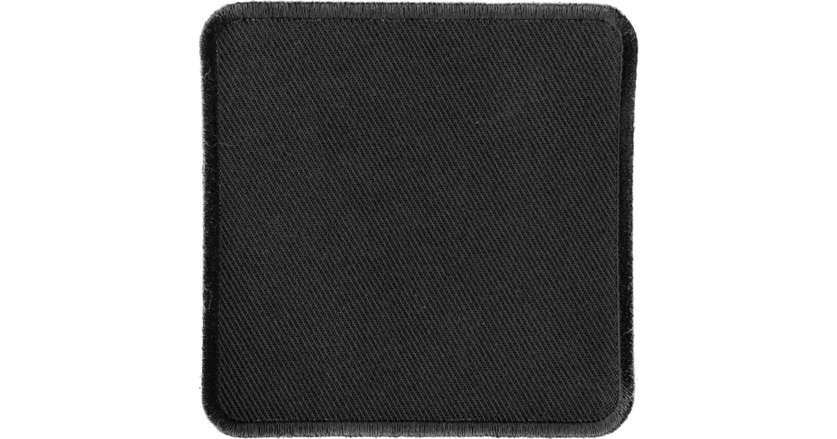 Black 3 Inch Square Blank Patch | Embroidered Patches by Ivamis Patches