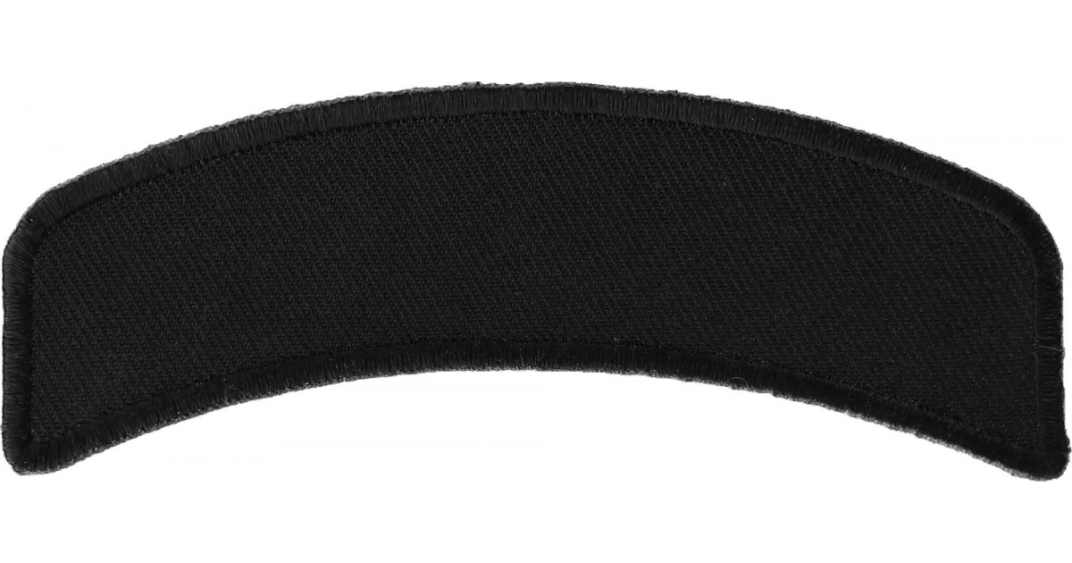 Black 4 Inch Arched Blank Patch Rocker | Embroidered Patches by Ivamis ...