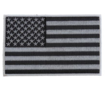 Black and Gray American Flag Patch by Ivamis Patches