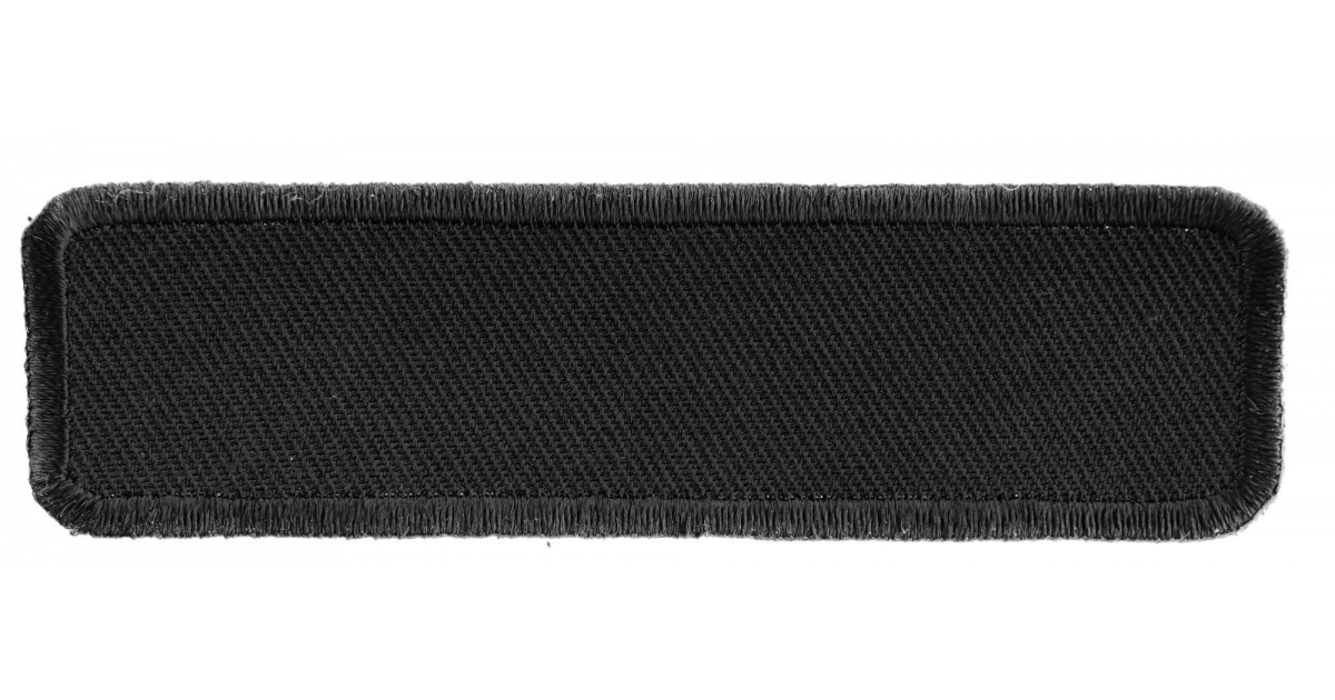 Black Name Tag Blank Patch | Embroidered Patches by Ivamis Patches