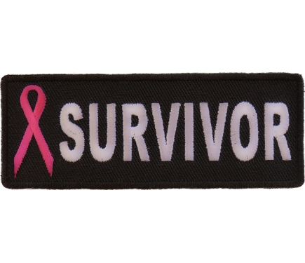 Breast Cancer Survivor Pink Ribbon Patch | Embroidered Patches by ...