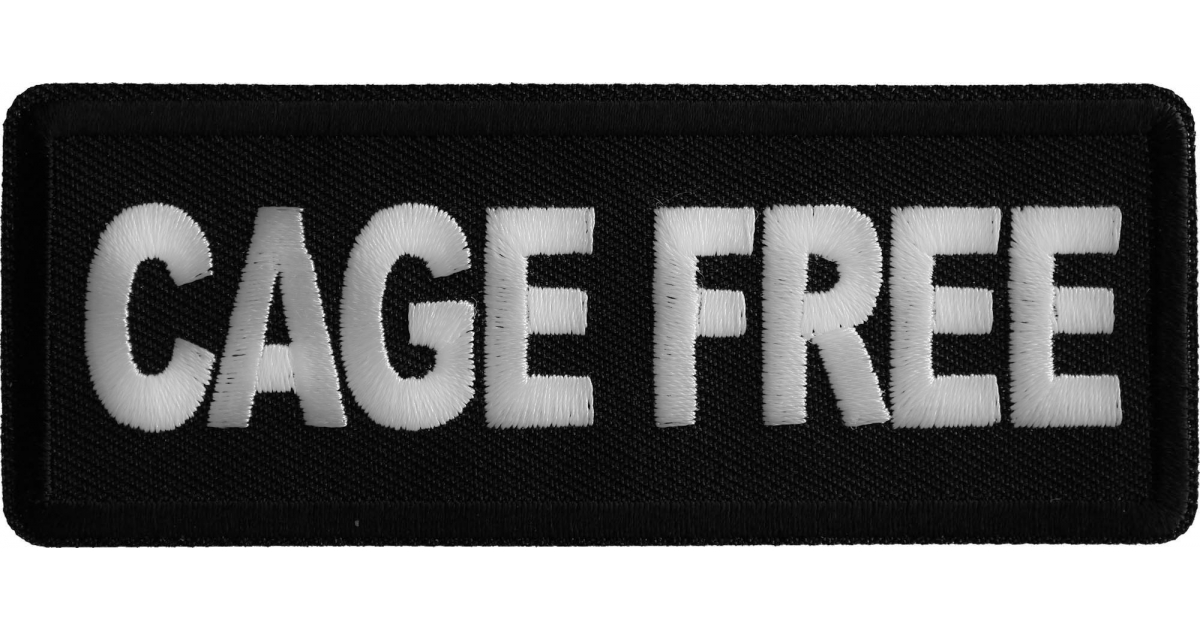 Cage Free Patch, Funny Saying Patches, Sew or Iron on Patch by Ivamis ...