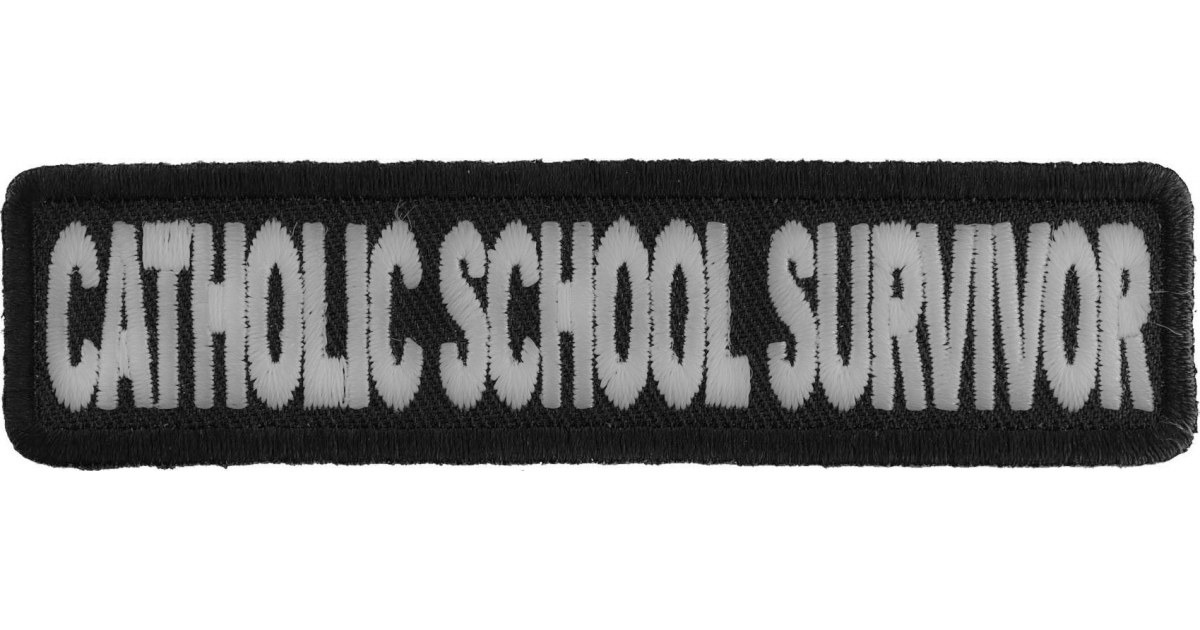 Catholic School Survivor Funny Iron On Patch by Ivamis Patches