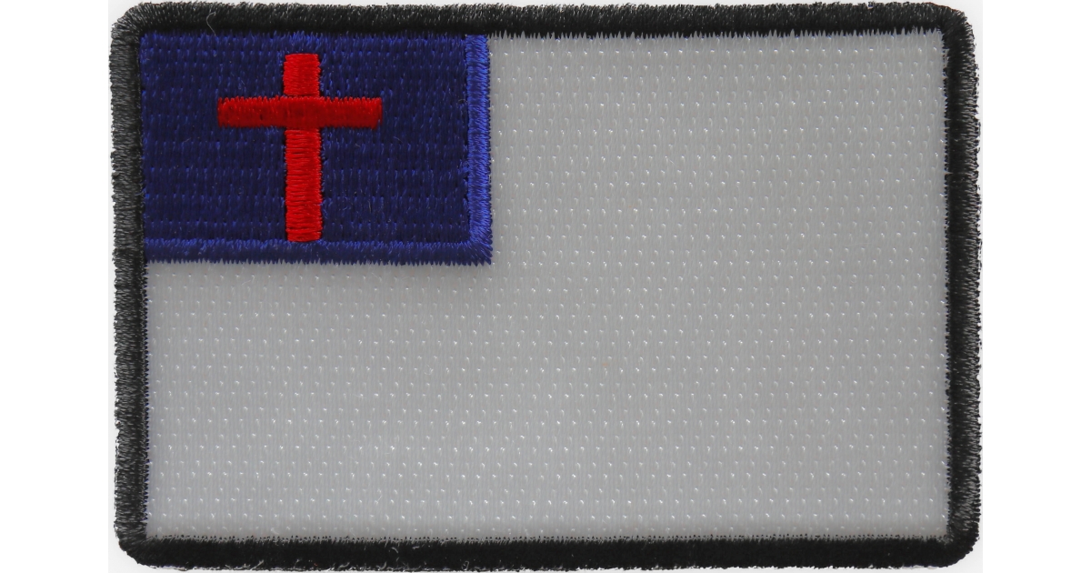 Christian Flag Patch with Black Borders by Ivamis Patches