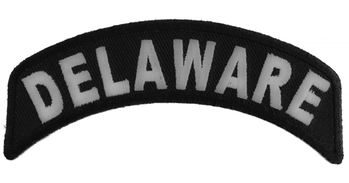 Delaware State Embroidered Small Iron On Rocker Patch by Ivamis Patches