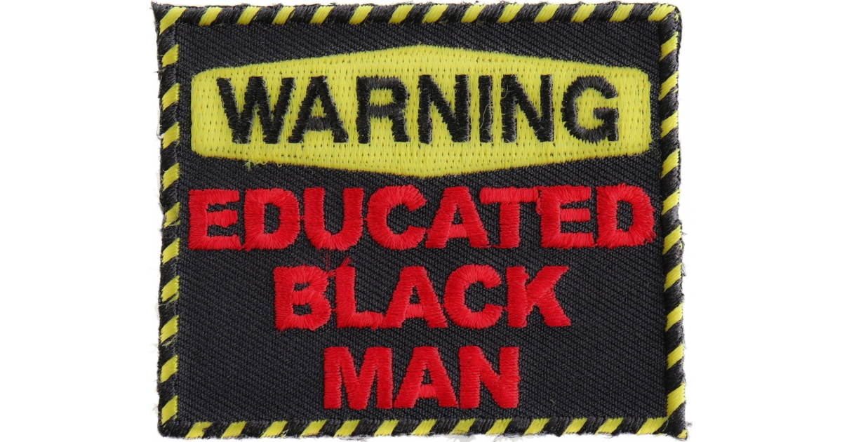 Iron On Educated Black Man Patch | Embroidered Patches by Ivamis Patches