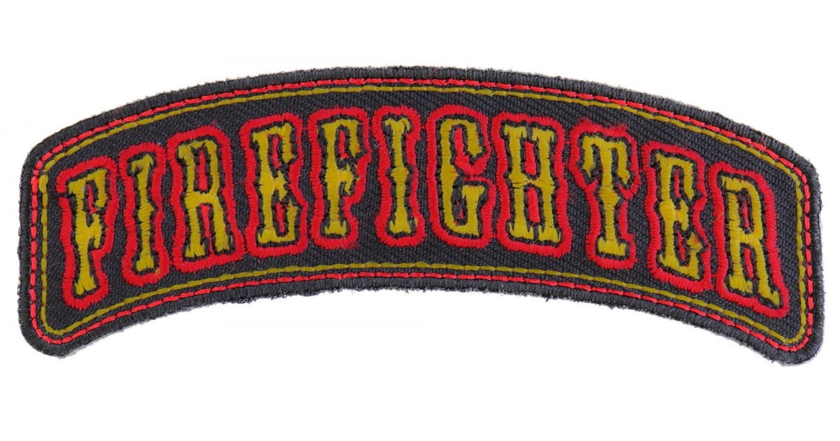 Small Firefighter Patch - Rocker | Embroidered Patches by Ivamis Patches