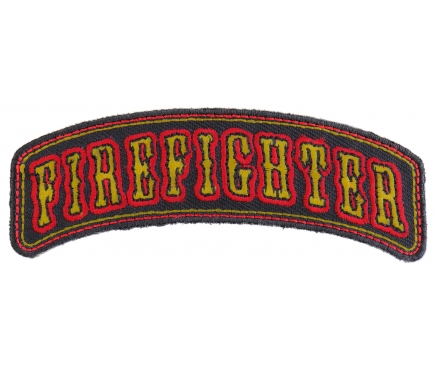Small Firefighter Patch - Rocker | Embroidered Patches by Ivamis Patches