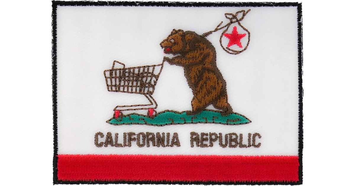 Homeless California Flag Patch by Ivamis Patches