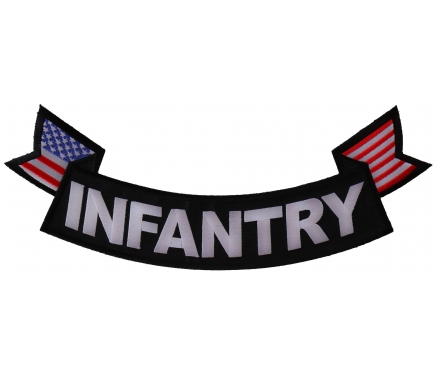 Infantry Patch, US Flag Large Rocker Patch by Ivamis Patches