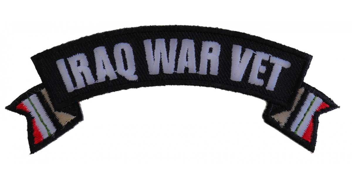 Iraq War Vet Ribbon Small Rocker | US Military Veteran Patches by ...
