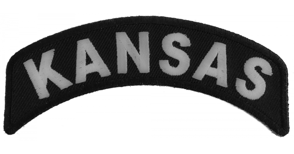 Kansas State Embroidered Small Iron On Rocker Patch by Ivamis Patches