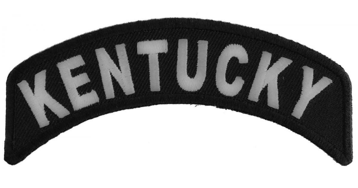 Kentucky State Embroidered Small Iron On Rocker Patch by Ivamis Patches