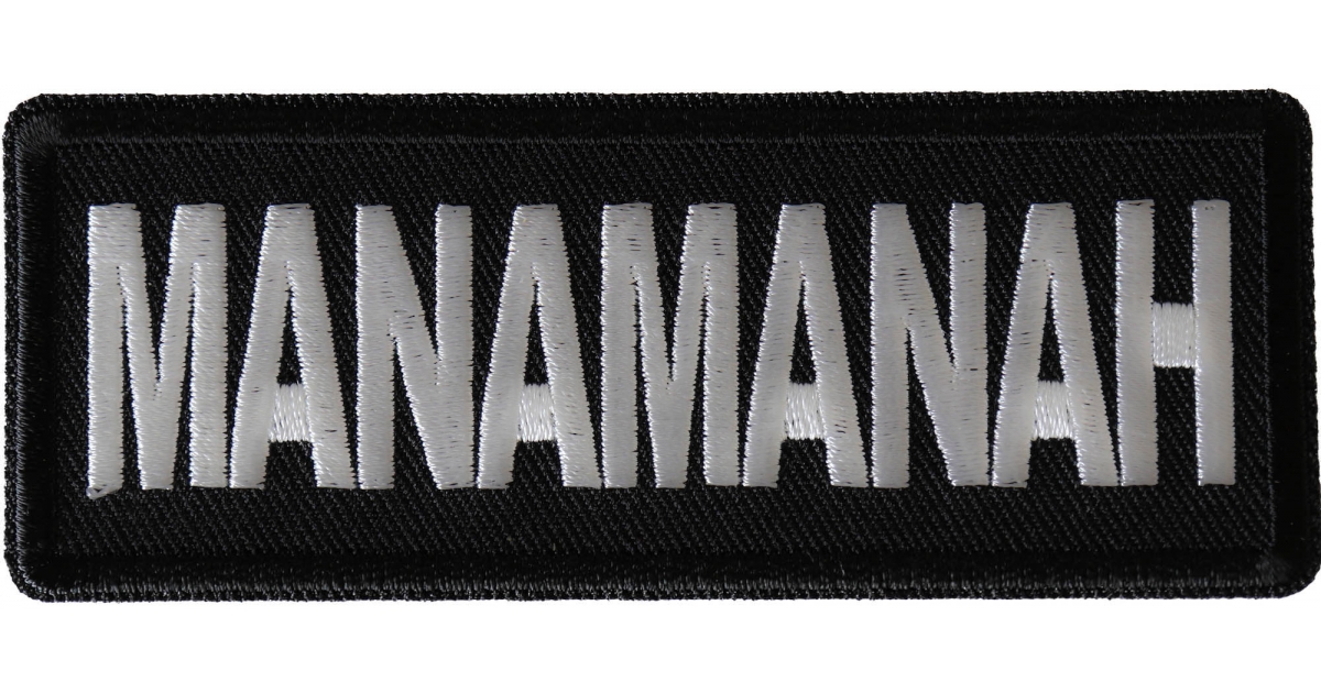 Manamanah Funny Iron on Patch - Iron on Funny Patches by Ivamis Patches