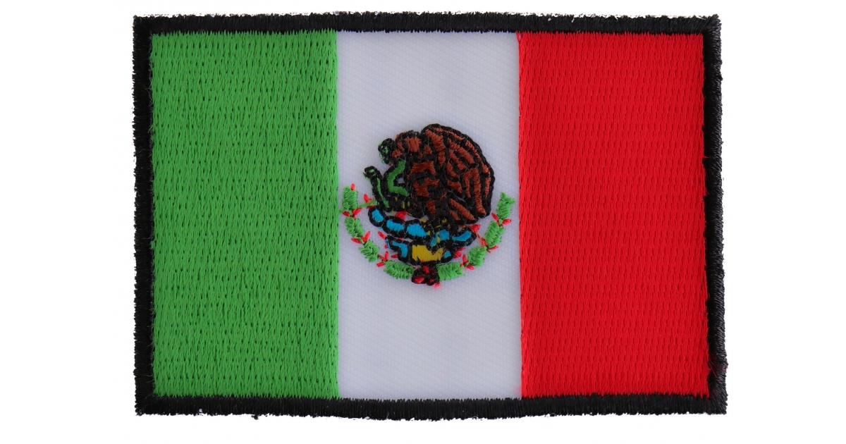 Iron On Mexico Flag Patch | Embroidered Patches by Ivamis Patches