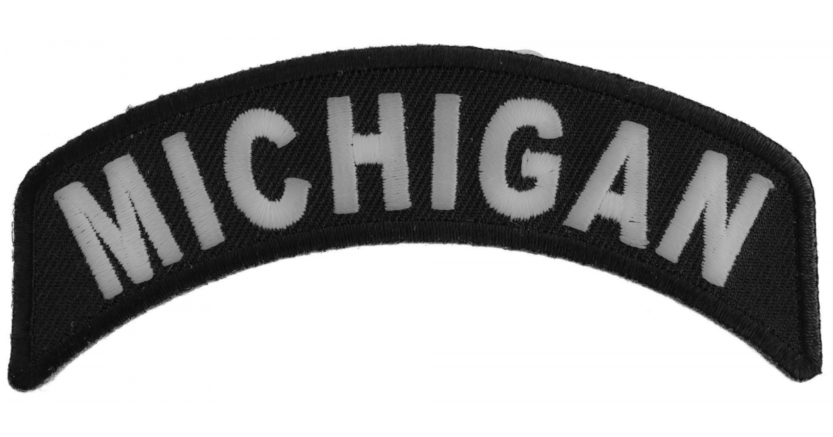 Michigan State Embroidered Small Iron On Rocker Patch by Ivamis Patches