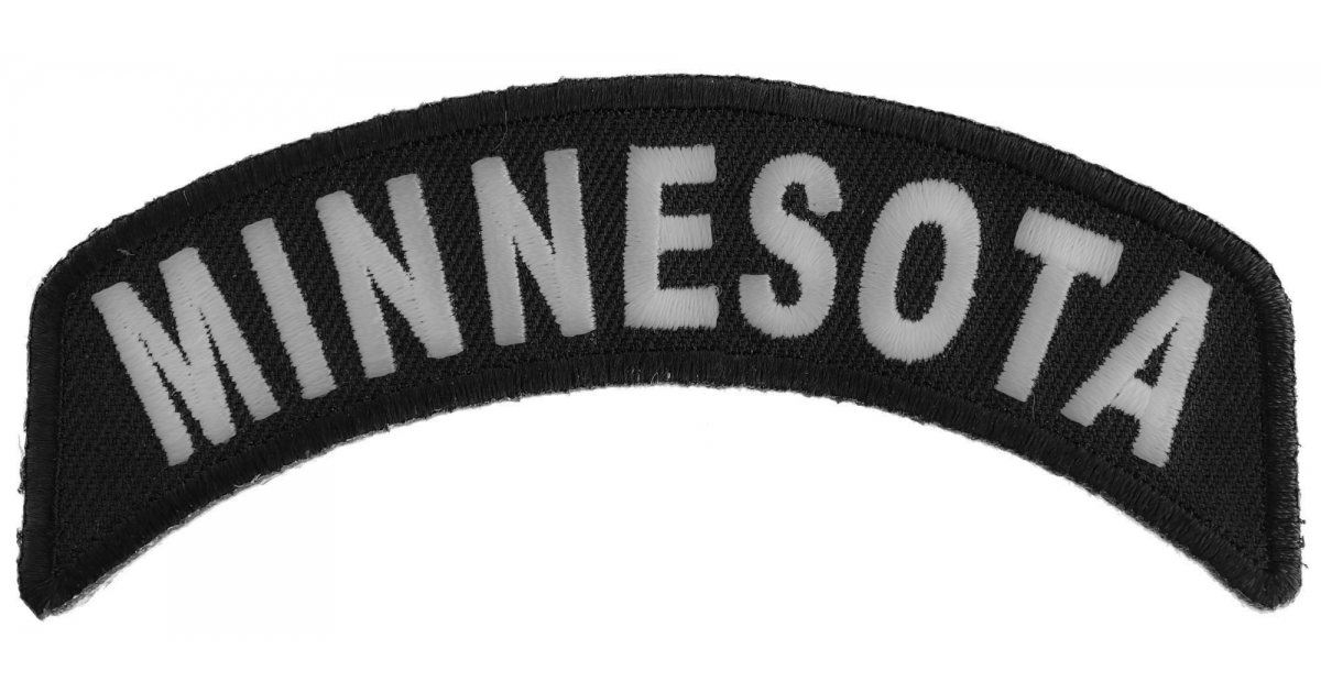 Minnesota State Embroidered Small Iron On Rocker Patch by Ivamis Patches