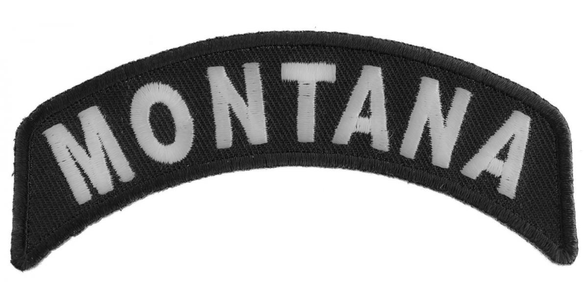 Montana State Embroidered Small Iron On Rocker Patch by Ivamis Patches