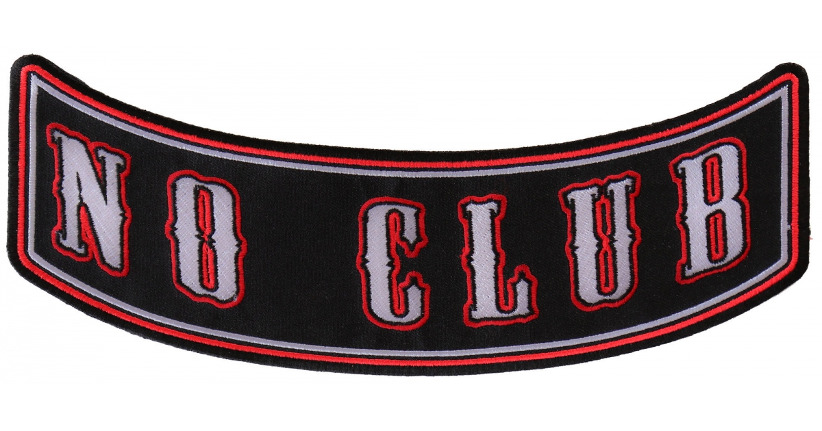 No Club Patch - Large Back Patches by Ivamis Patches