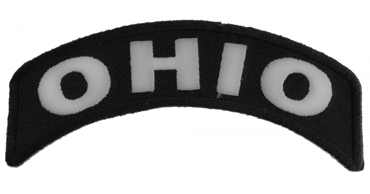 Ohio State Embroidered Small Iron On Rocker Patch by Ivamis Patches