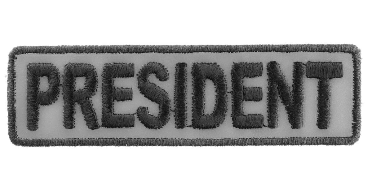 President Patch, Motorcycle Club Patches for Bikers by Ivamis Patches