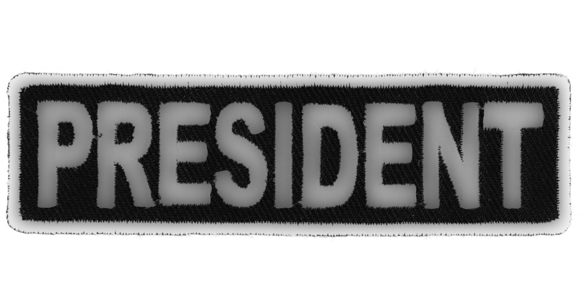 President Patch, Motorcycle Club Patches for Bikers by Ivamis Patches