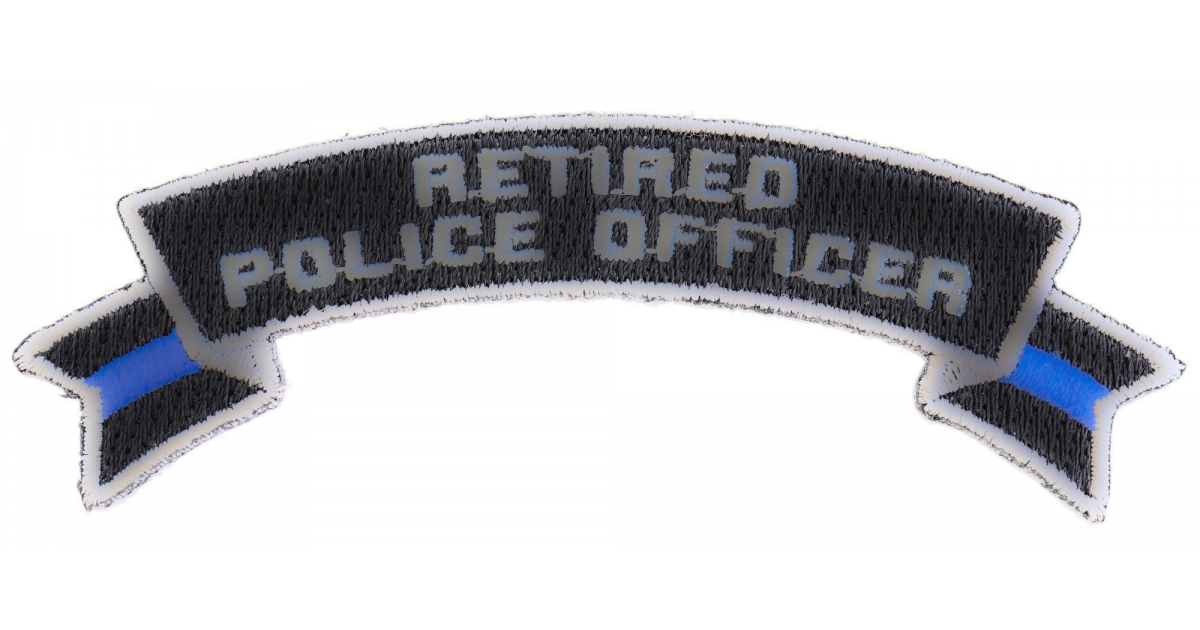 Retired Police Officer Rocker Patch by Ivamis Patches