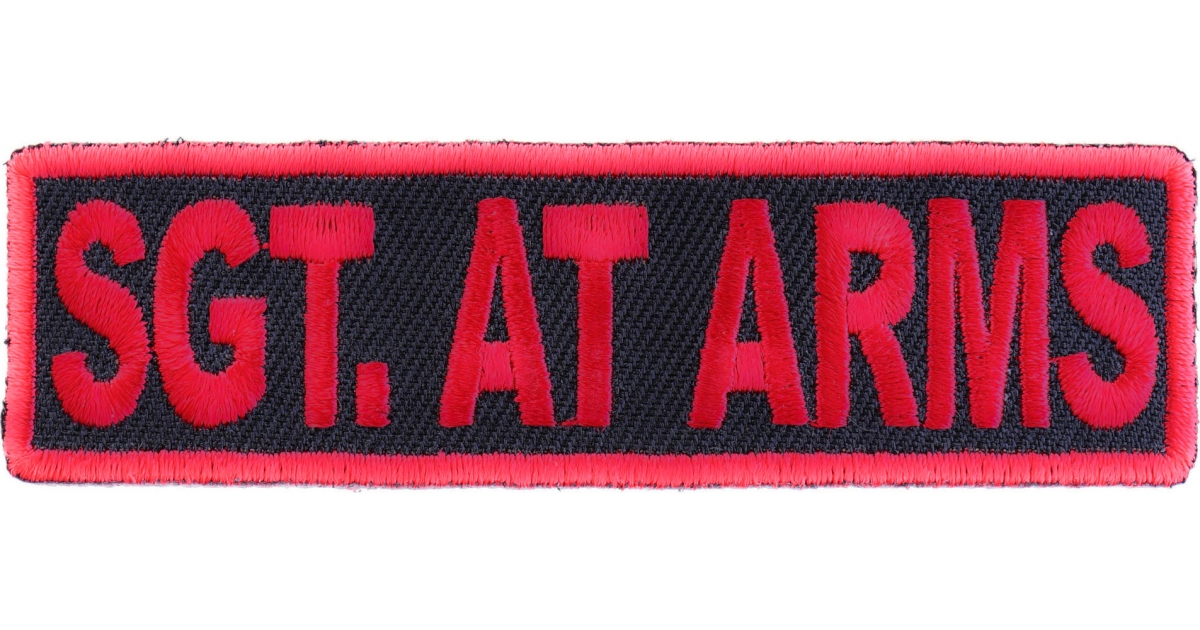 Sgt At Arms Patch, Motorcycle Club Patches for Bikers by Ivamis Patches