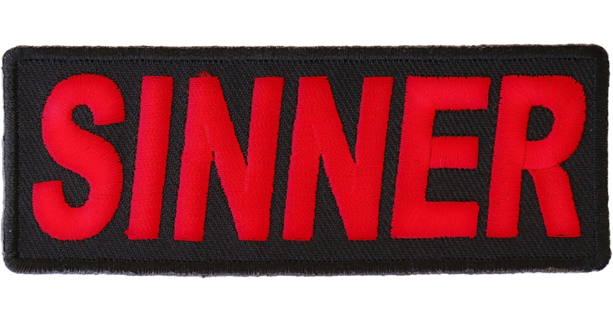 Sinner Patch | Embroidered Patches by Ivamis Patches
