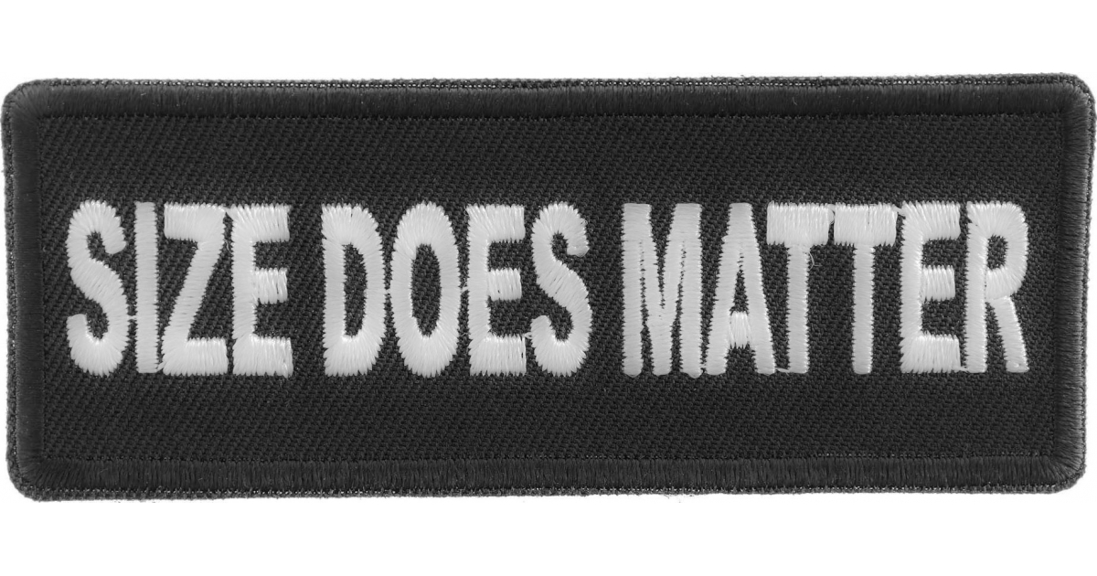 Size Does Matter Patch, Funny Patches for Ladies by Ivamis Patches