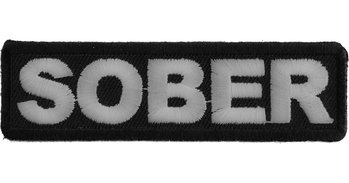 Sober Patch - Embroidered Iron On Badge For AA | Embroidered Patches by ...