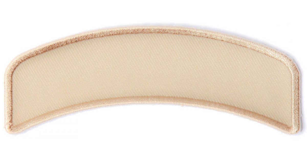 Tan 4 Inch Arched Blank Patch Rocker | Embroidered Patches by Ivamis ...