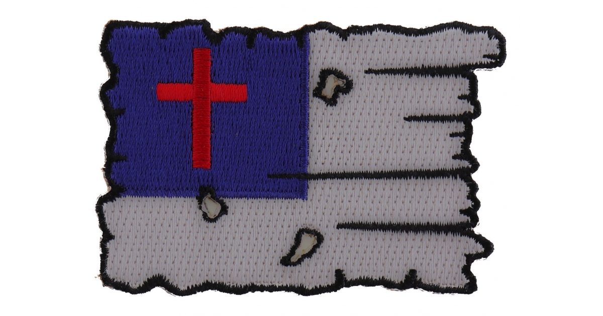 Tattered Christian Flag Patch by Ivamis Patches